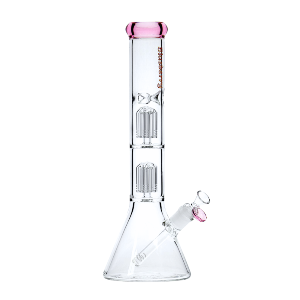 15" Blueberry Double Tree Perc Beaker - Assorted Colours – Vapor Haze ...